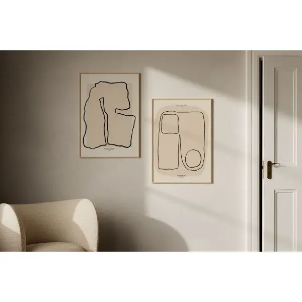 Poster - Primitive Moderne Set von 2