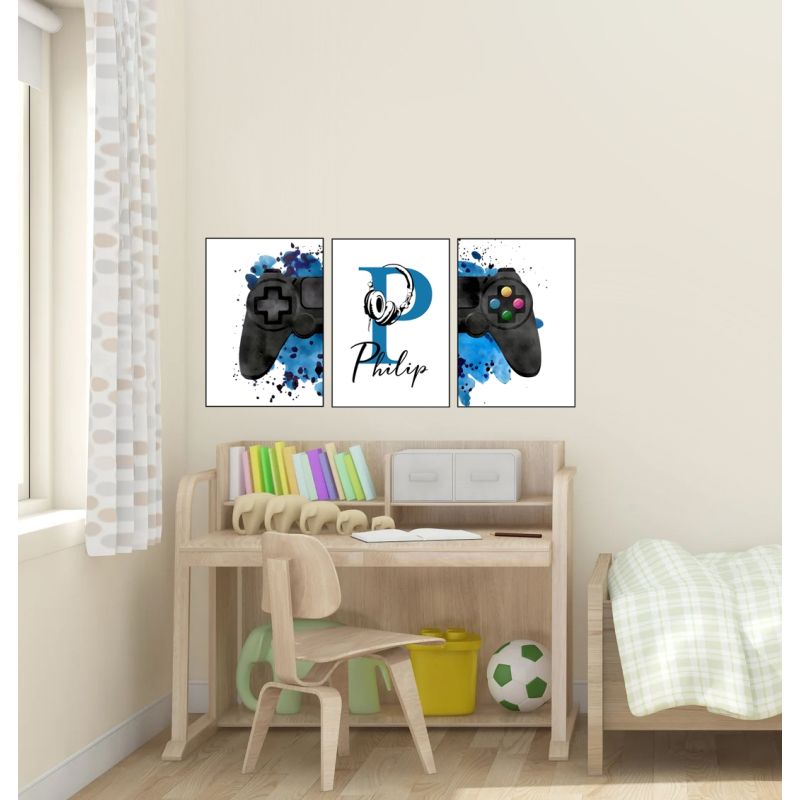 Poster - PlayStation / Spiele / Personalisiert / 3er-Set