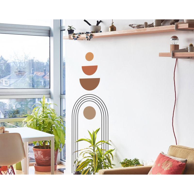 Wandtattoo - Boho Farbblock / Abstrakte moderne Kunst